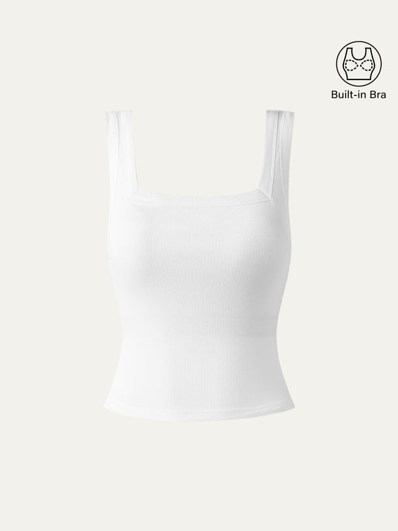 White Open Back Tank Top – OGLmove